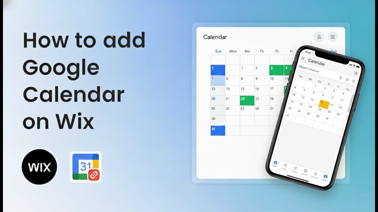 How to add Google Calendar on Wix - YouTube