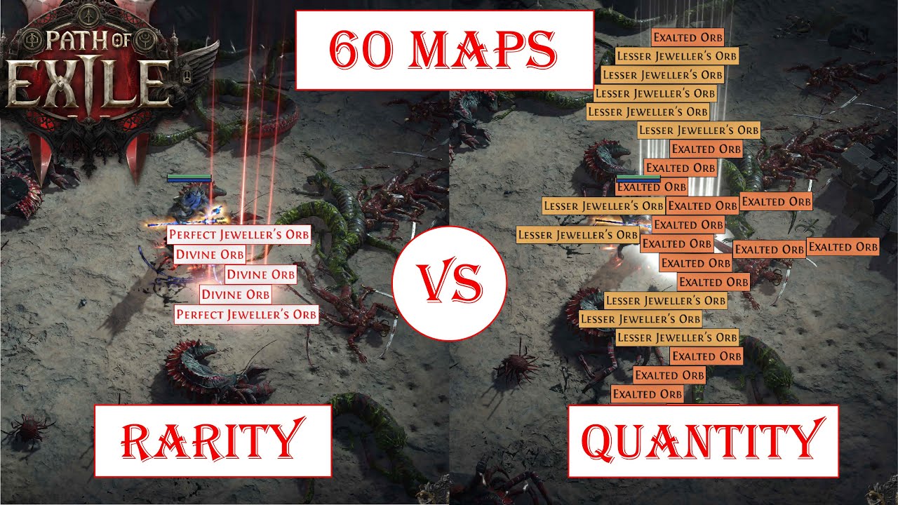 Rarity vs Quantity – 30 Maps Each! Which One Prints More Loot in PoE 2 ...