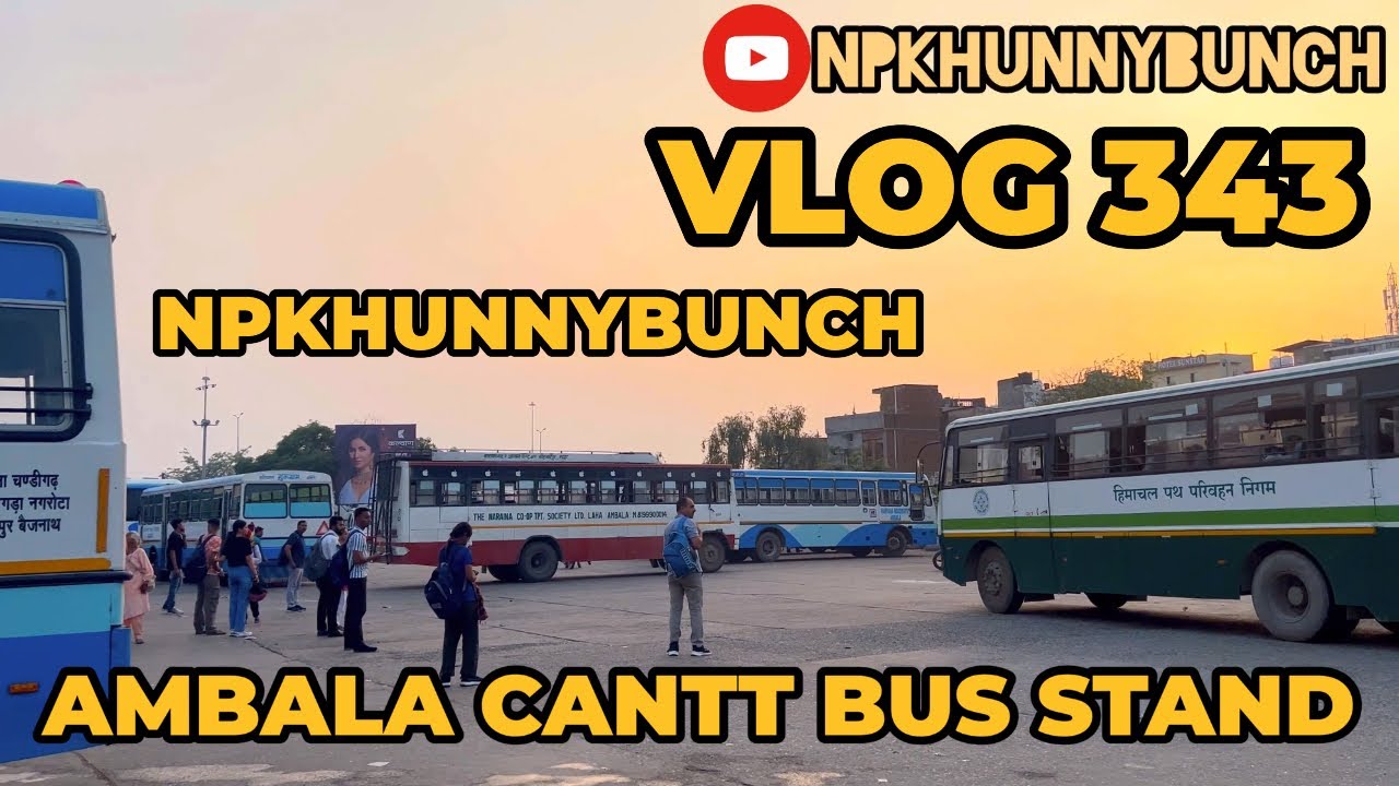 VLOG 343 AMBALA CANTT BUS STAND OR ANKUSH BHAI K DAHI KABAB #busstand # ...