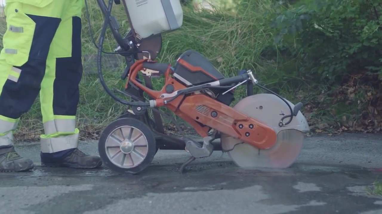 Husqvarna Power Cutter Trolley - YouTube