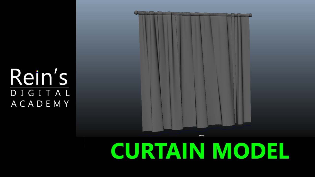 25. Curtain modeling - Maya cloth tutorial for beginners. No Dynamics ...