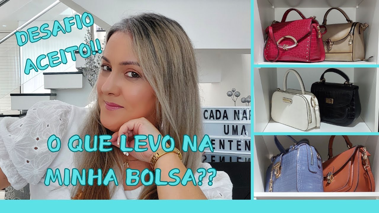 Desafio Aceito!! O Que Levo na Minha Bolsa, Bora Ver?? - YouTube