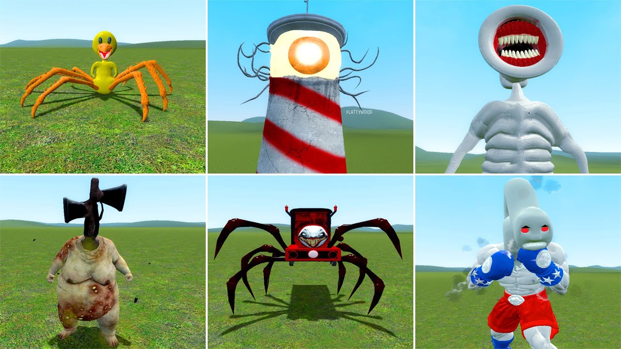 PLAYING AS SPIDER RAINBOW, CHOO CHOO CHARLES, SIREN HEAD, THE GREATURE ...