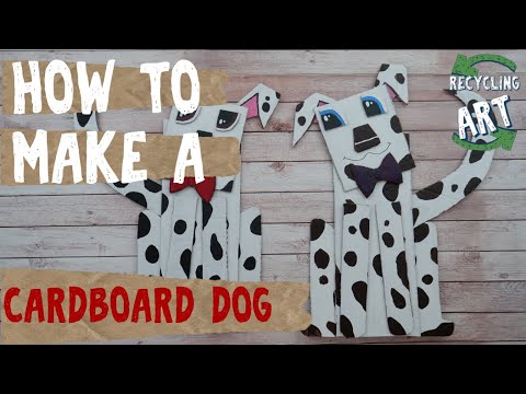 How to make a Cardboard Dog - Recycling Artwork - Cardboard - YouTube