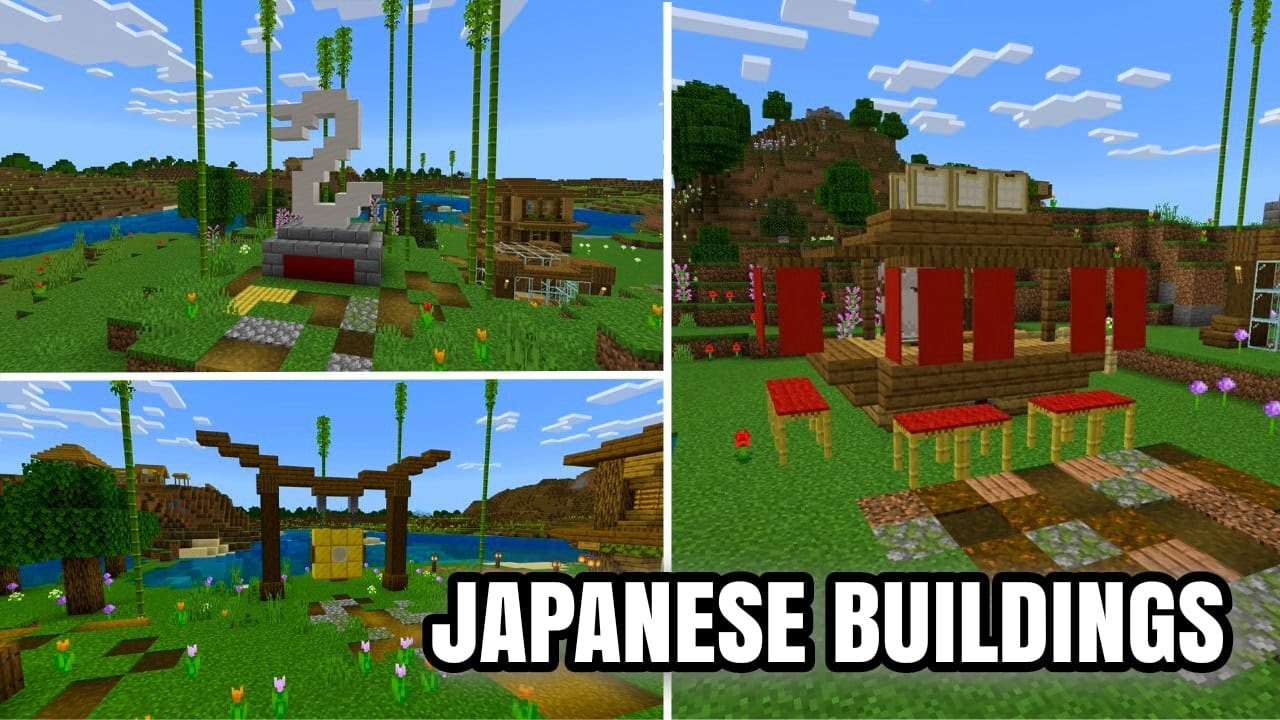3 Simple Japanese Builds and Hacks - Minecraft Tutorials - YouTube