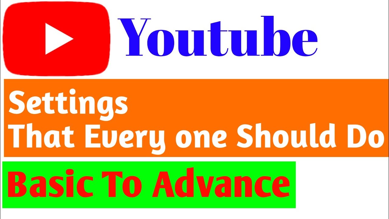 Youtube Settings That Everyone Should Do. Youtube Channel Settings From