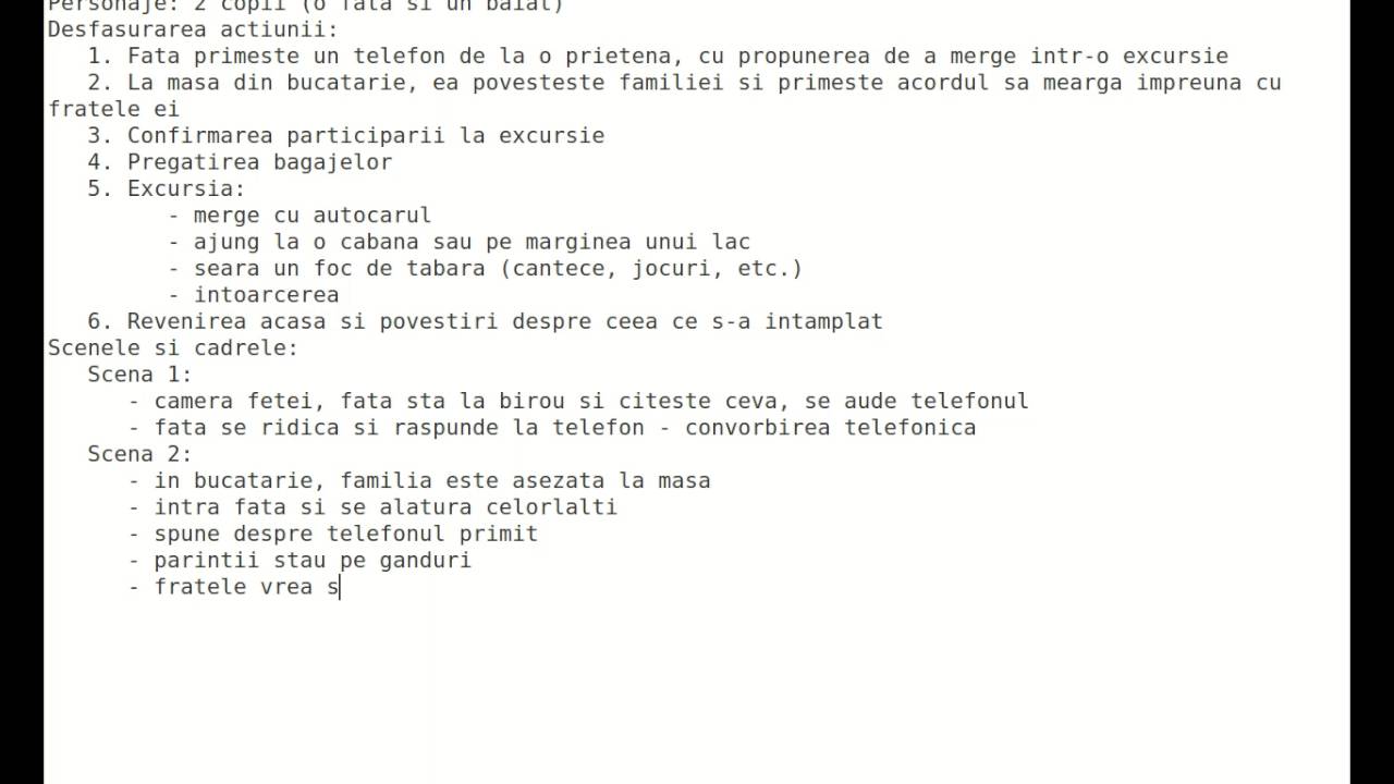 Exemplu scenariu - partea 1 - YouTube