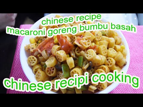 resep macaroni goreng bumbu  basah || chinese recipes cooking home || rana sunny chanel