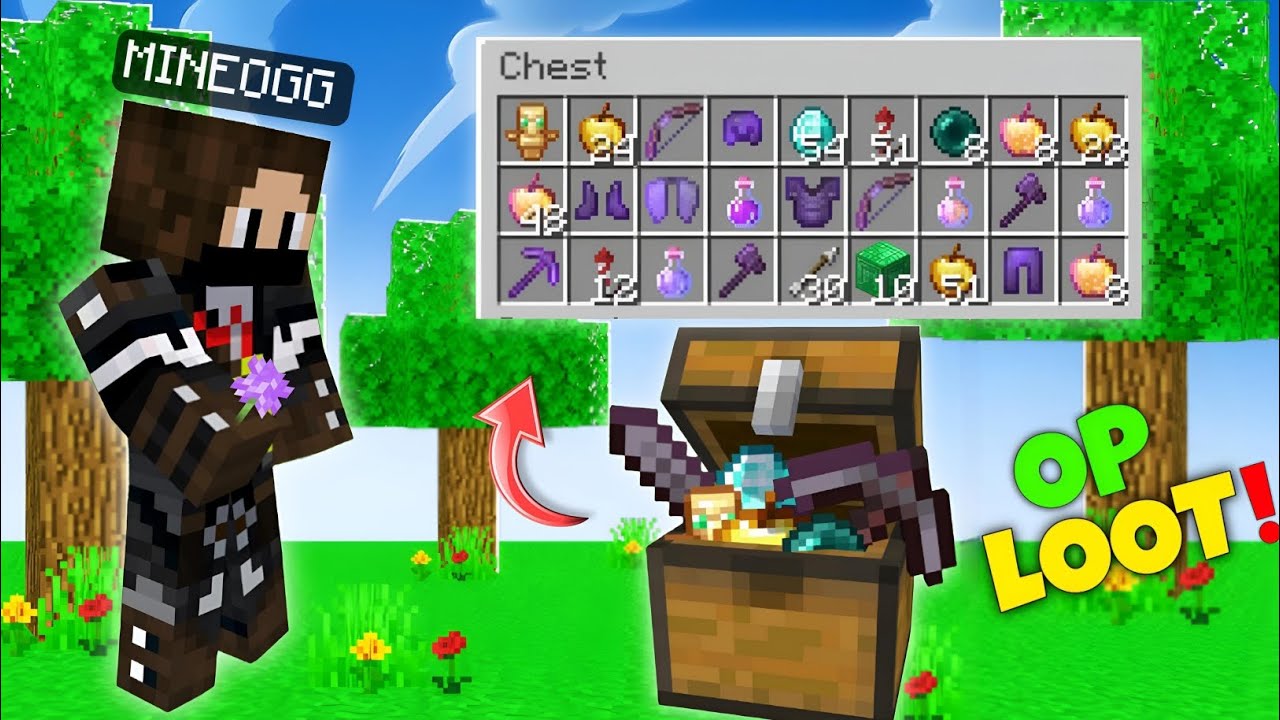 Minecraft But Chests Are Op Loot (Hindi) - YouTube