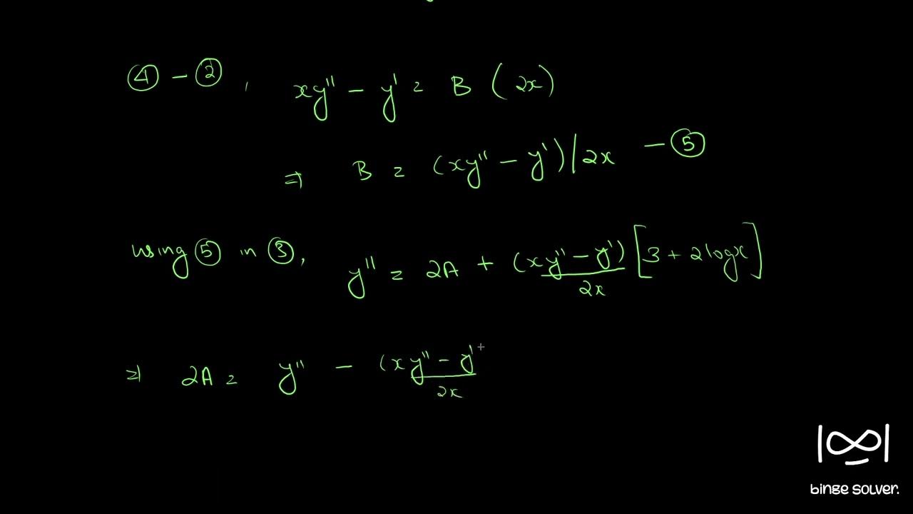 Q38 Show that wronskian of the functions x^2 and x^2logx is non zero ...