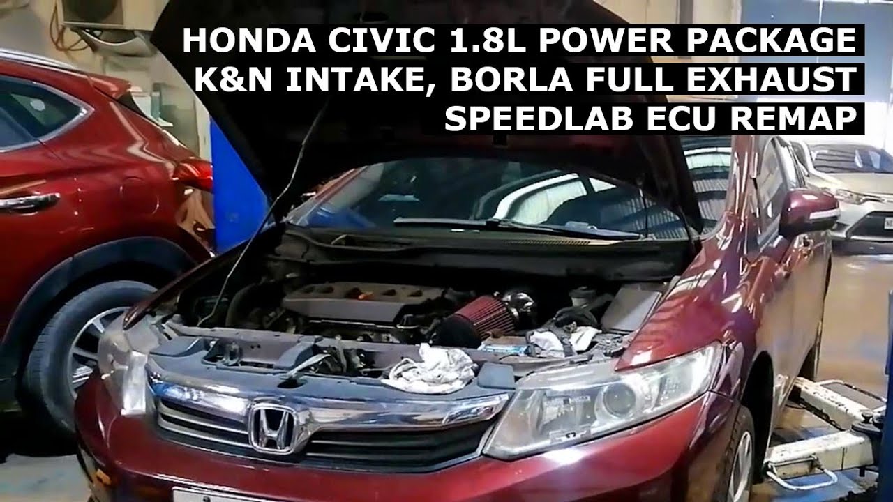Honda Civic 1.8L Power Package - K&N Intake, Borla Full Exhaust, ECU ...