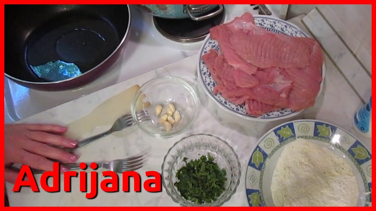 TELEĆE ŠNICLE + prilog od zapečenog povrća - YouTube