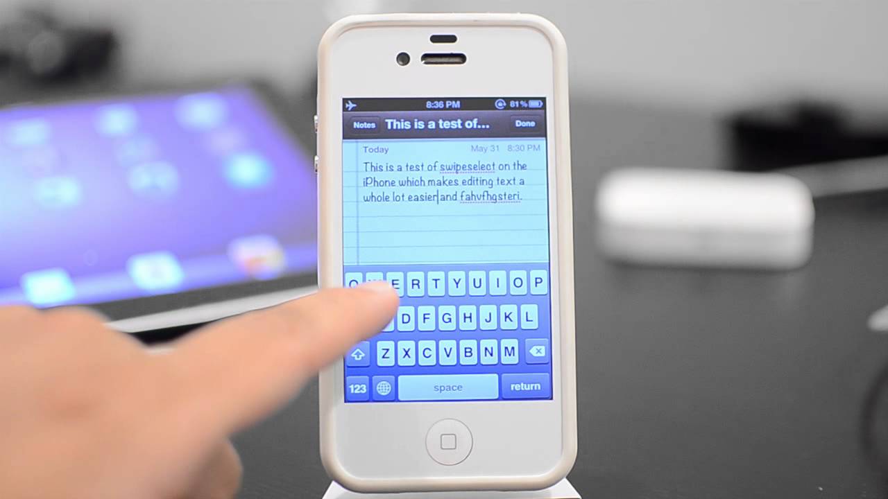 SwipeSelection - Easiest Way to Edit Text on The iPhone! - YouTube