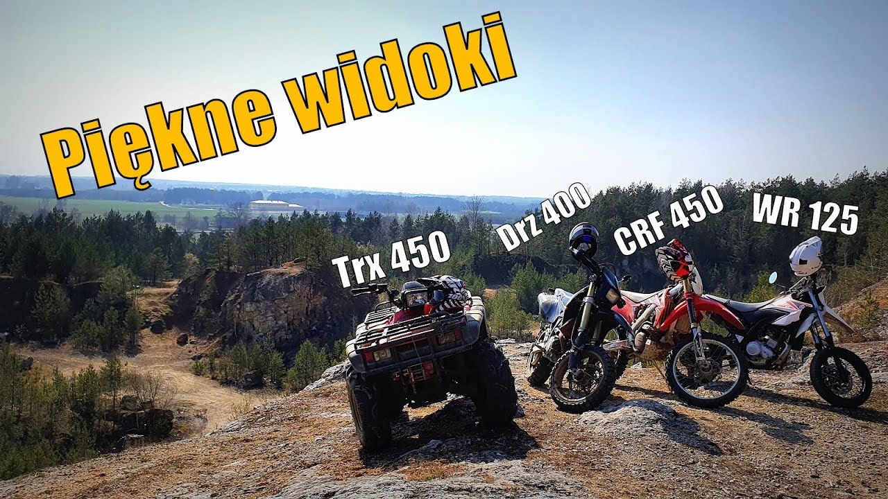 Piękne widoki z crossa i quada na Górze Rebięlskiej - Trx 450 I Drz 400 ...
