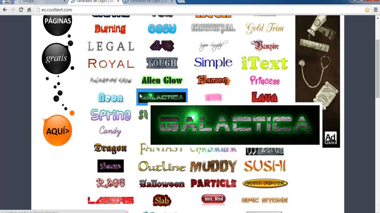 PAGINA PARA DISEÑO DE LETRAS - YouTube