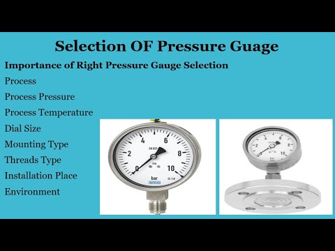Selection of Pressure Gauge / Process Pressure / Process Temperature ...