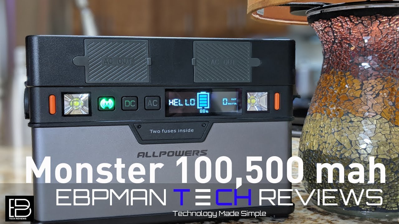 AllPowers Monster Portable Power Station Solar Generator 100,400 mah ...