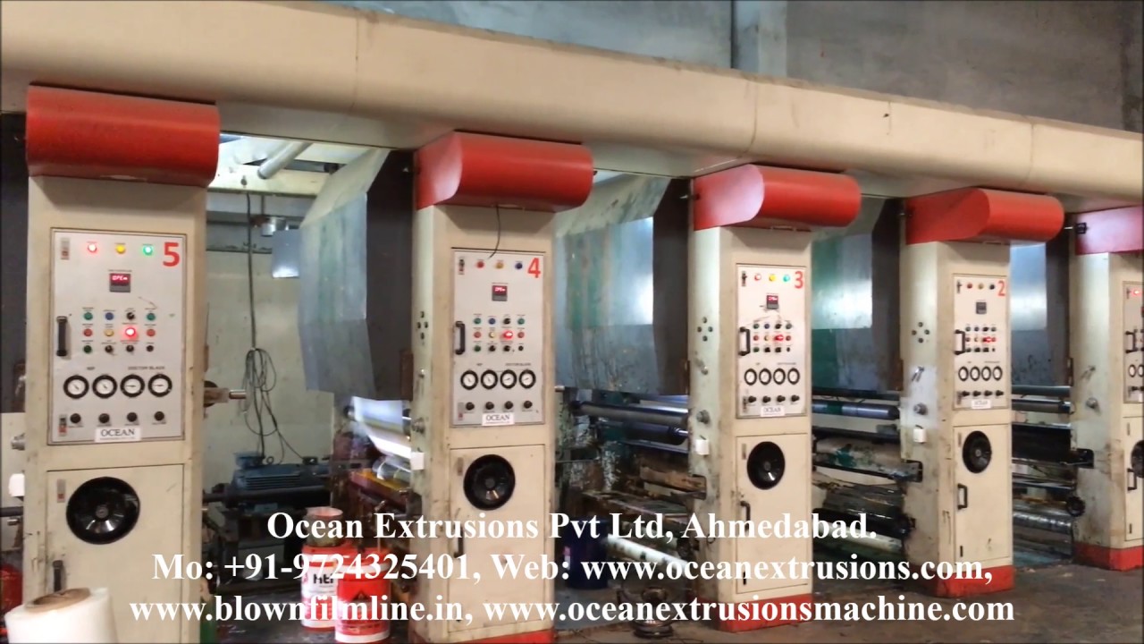 8 color Rotogravure Printing Machine - YouTube