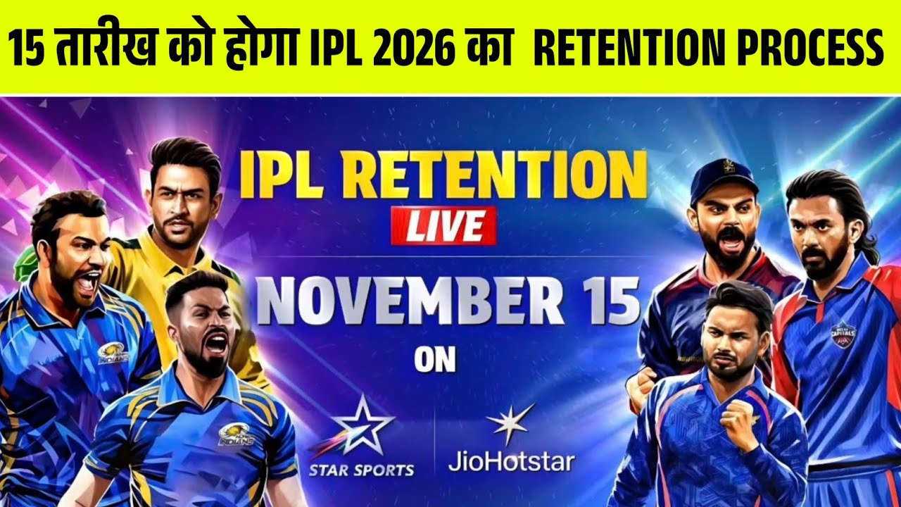 🔥 IPL 2026 Auction & Retention Date Announced | Full Details Of IPL ...