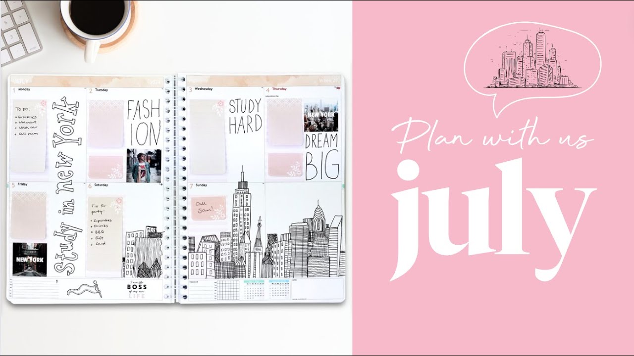 Personal Planner: July plan with us - YouTube