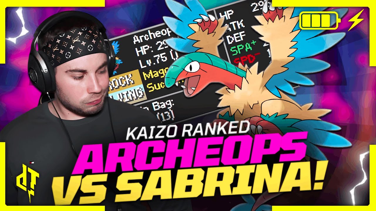 KAIZO RANKED: ARCHEOPS GODMON VS SABRINA! [EP 8] KAIZO IRONMON POKEMON ...