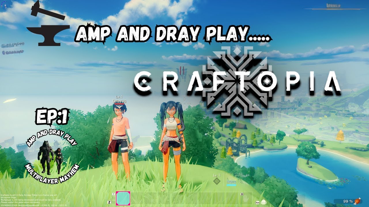 Amp and Dray Multiplayer Mayhem! / Let's Play ...Craftopia Game / Ep:1 - YouTube