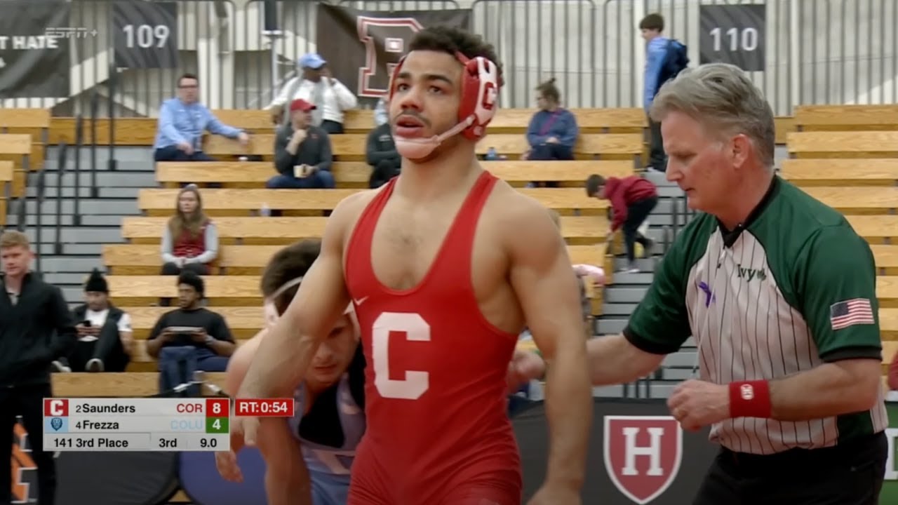 141lbs Joshua Saunders (Cornell) vs Lorenzo Frezza (Columbia) - YouTube