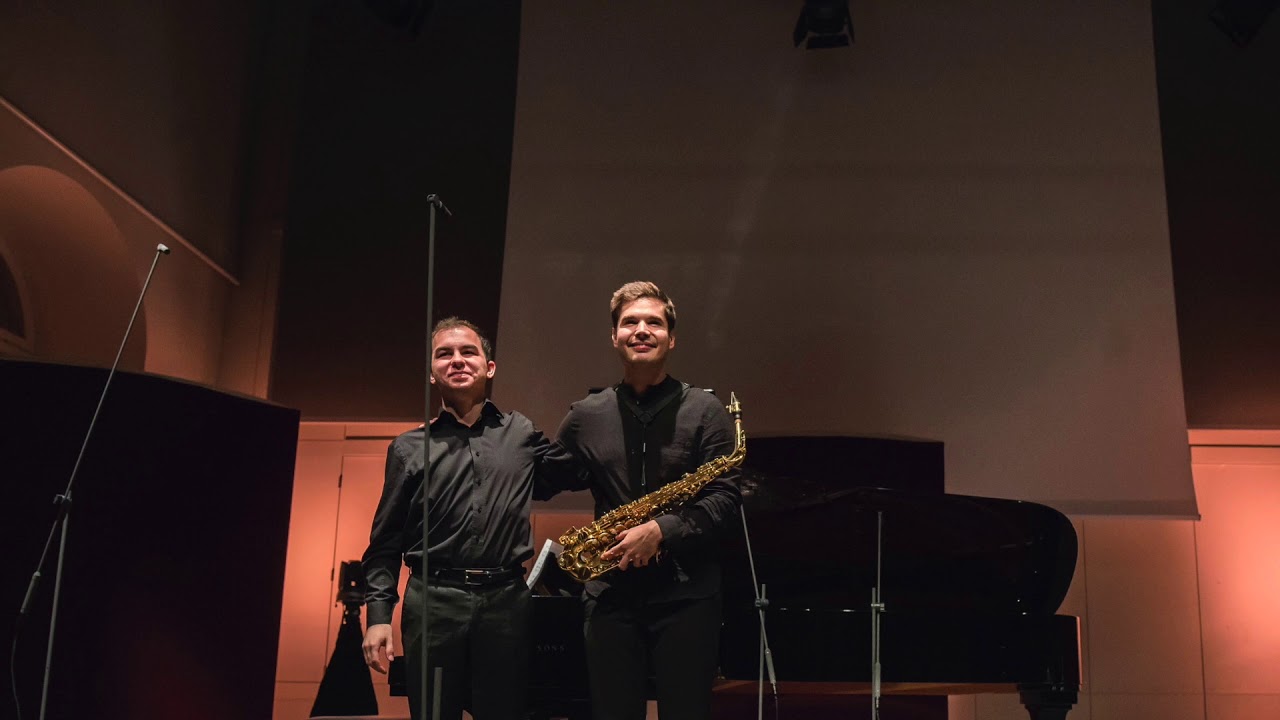 Leonard Bernstein's ''America'' on piano and saxophone - YouTube