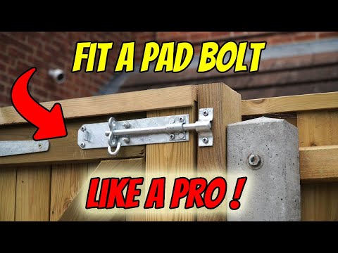Fit a Pad Bolt / Brenton Bolt to a Wooden Gate