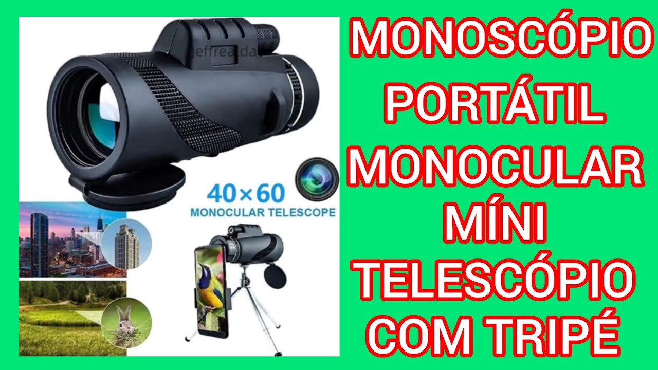 Monoscópio portátil monocular míni telescópio com tripé e suporte para ...