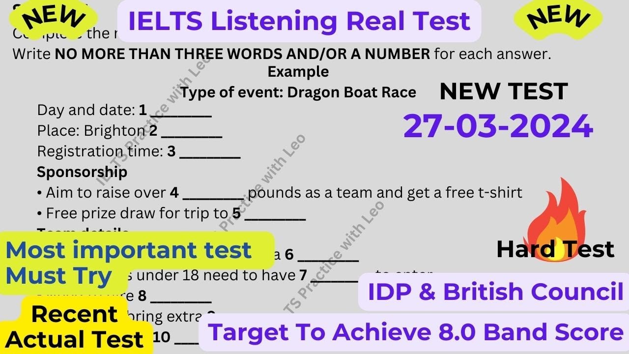 IELTS Listening Practice with Recent Actual IELTS Exam with Answers ...