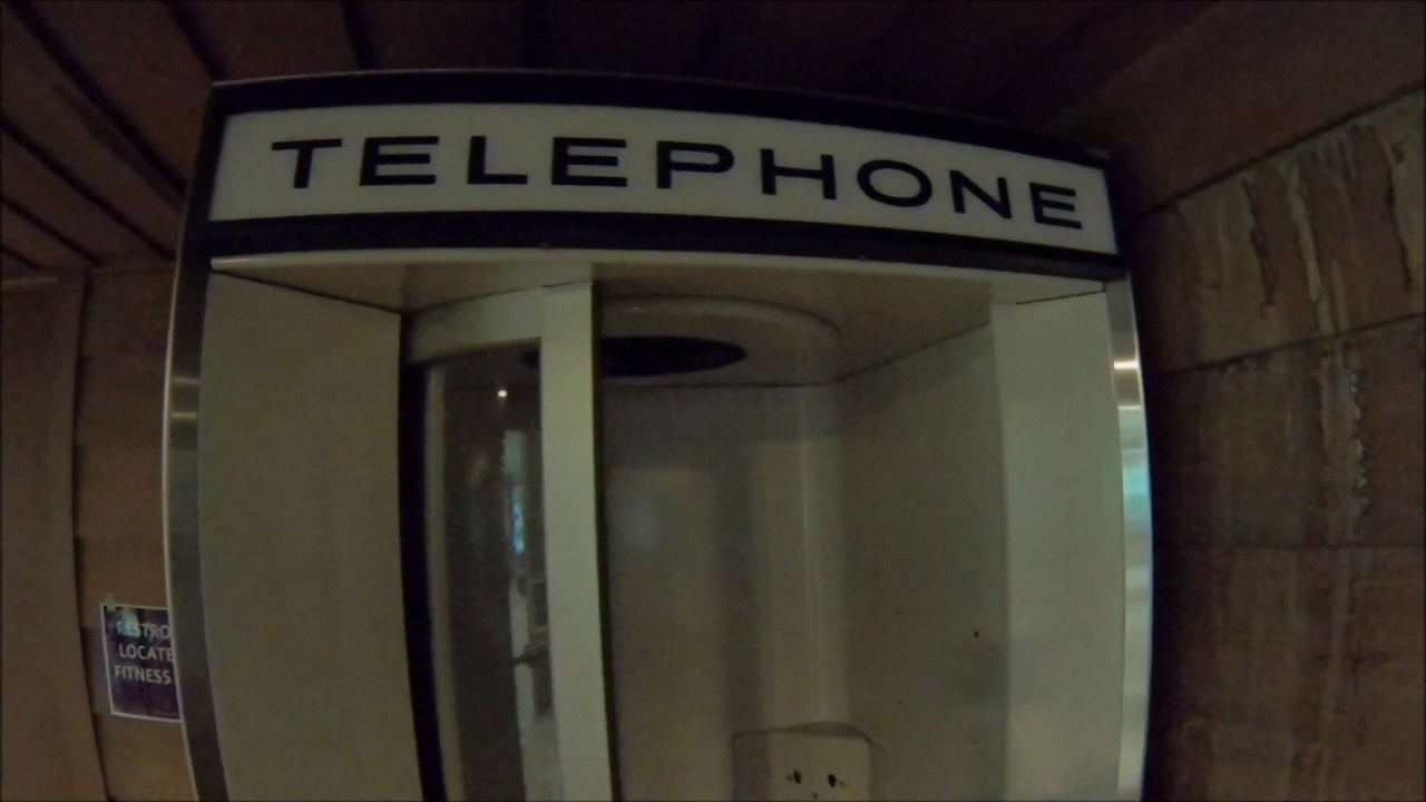 Abandoned Phone Booth with Sliding Glass door Vintage Classic Retro ...