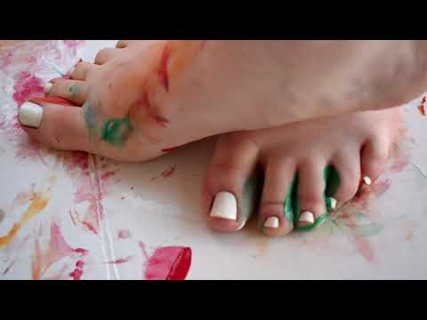Hello Rose gets messy with paint. Foot Fetish, Feet Painting, Beautiful ...
