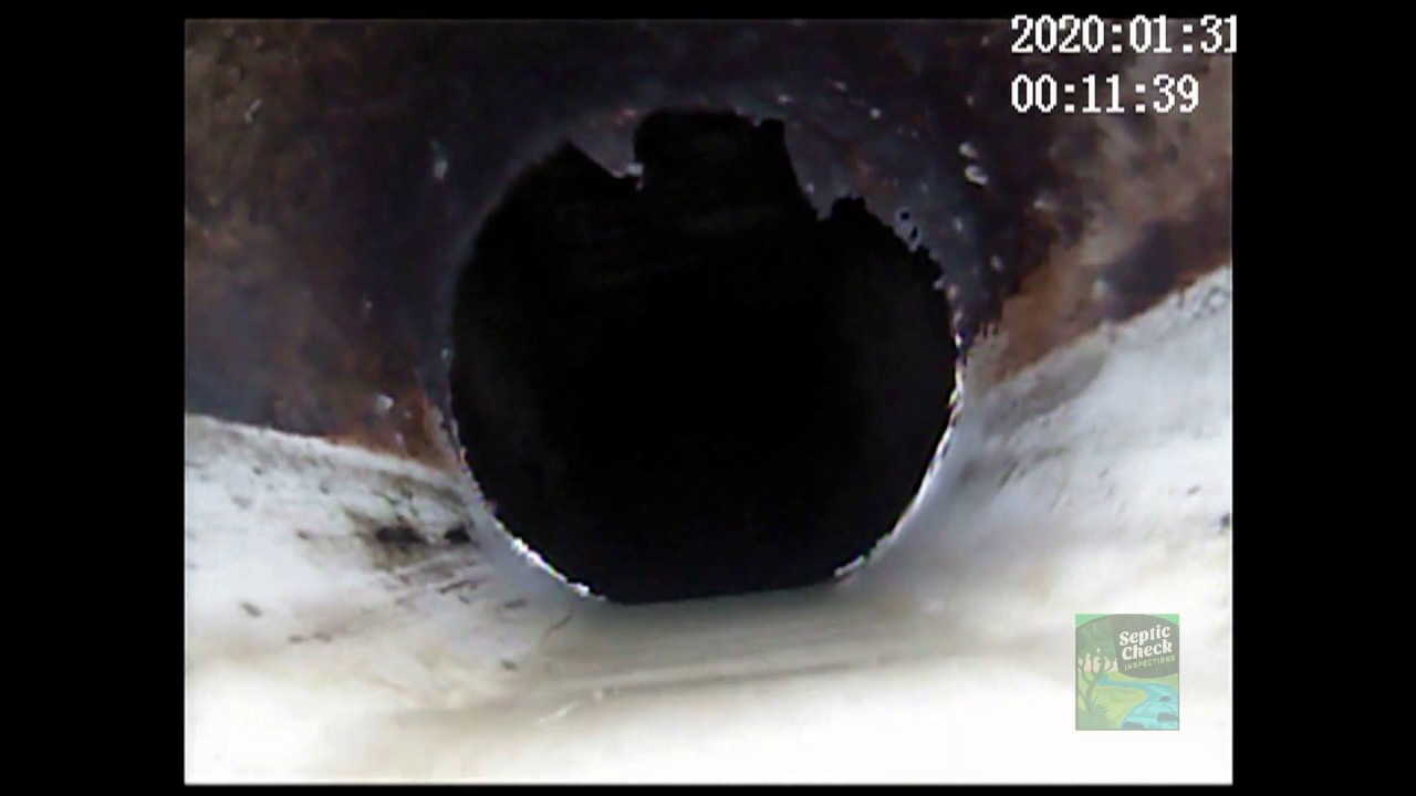 Waste Line Scope - Main Clean out to Tank - Lempster - YouTube