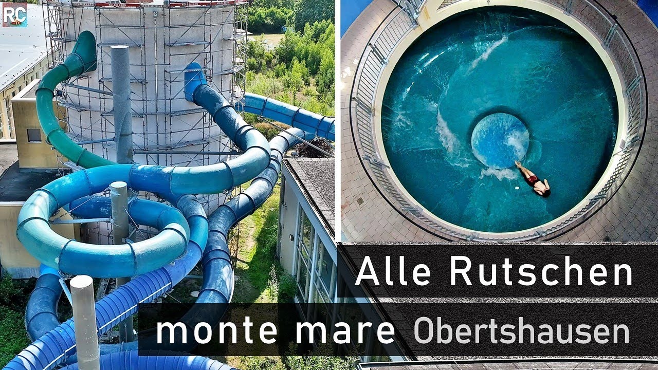 Alle Rutschen im monte mare Obertshausen b. Frankfurt | All Water Slides 4K 2022 - YouTube