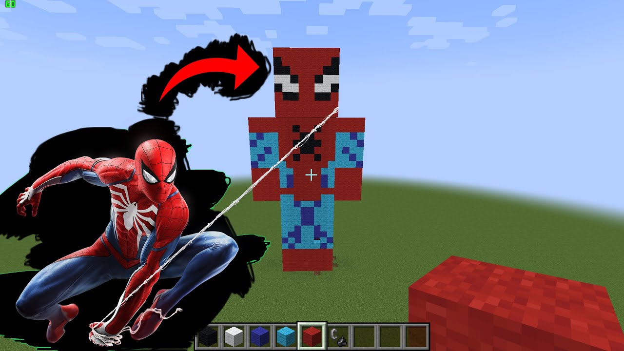 Spider Man From The Avengers : Build Spider Man in a Minecraft - YouTube