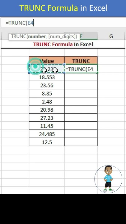 TRUNC Formula in Excel #excel #exceltips #shorts #exceltutorial #msexcel #msexcelfullcourse ...