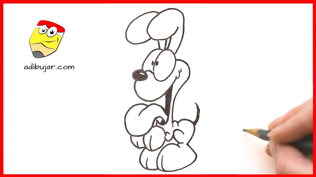 Como dibujar a Odie, el perro de garfield | How to draw Odie, Garfield ...