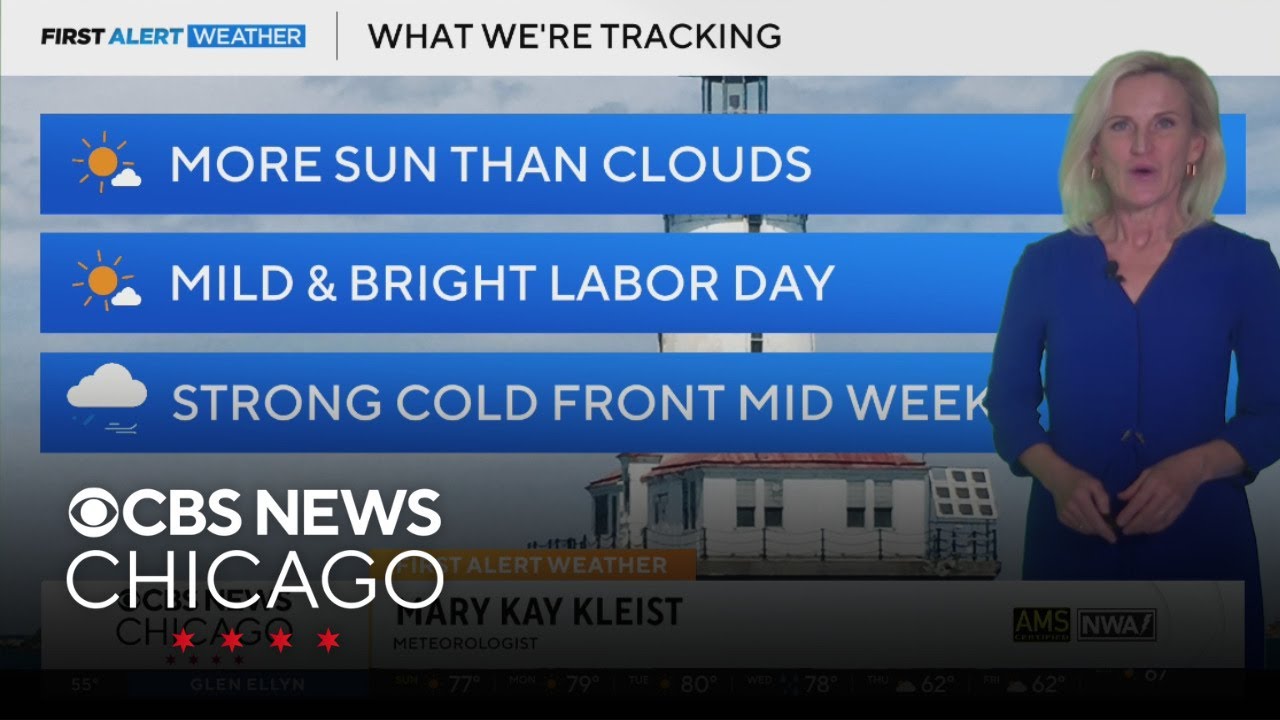 More sun than clouds, bright and mild Labor Day in Chicago - YouTube