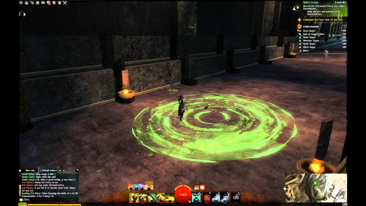 Level 80 GW2 Elementalist Staff/2Dagger Skills - YouTube