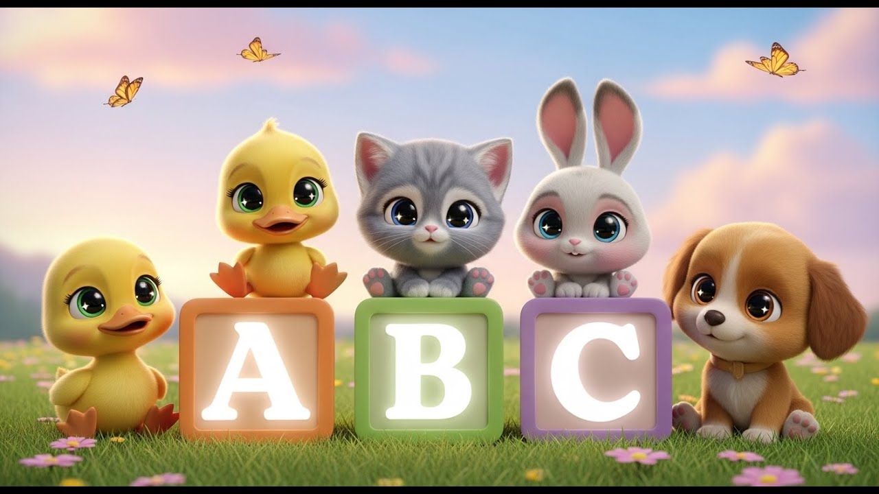 ABC with Baby Animals 🐣🐾 | Learn ABC for Kids | Educational ABC Song ...