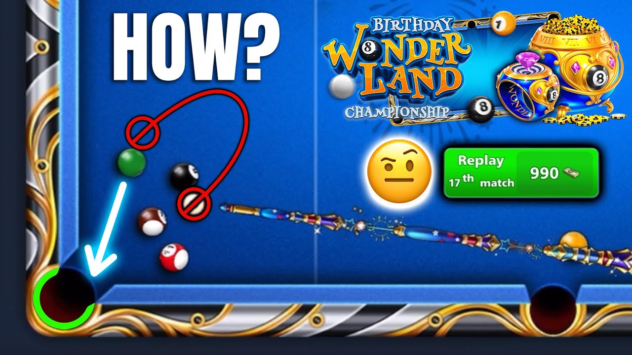😱OMG😱 990 Cash to CONTINUE!! Wonderland Championship - 8 Ball Pool ...