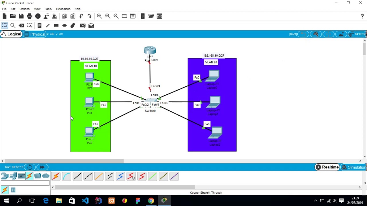 Vlan 1 Router 1 Switches PART# 3 - YouTube