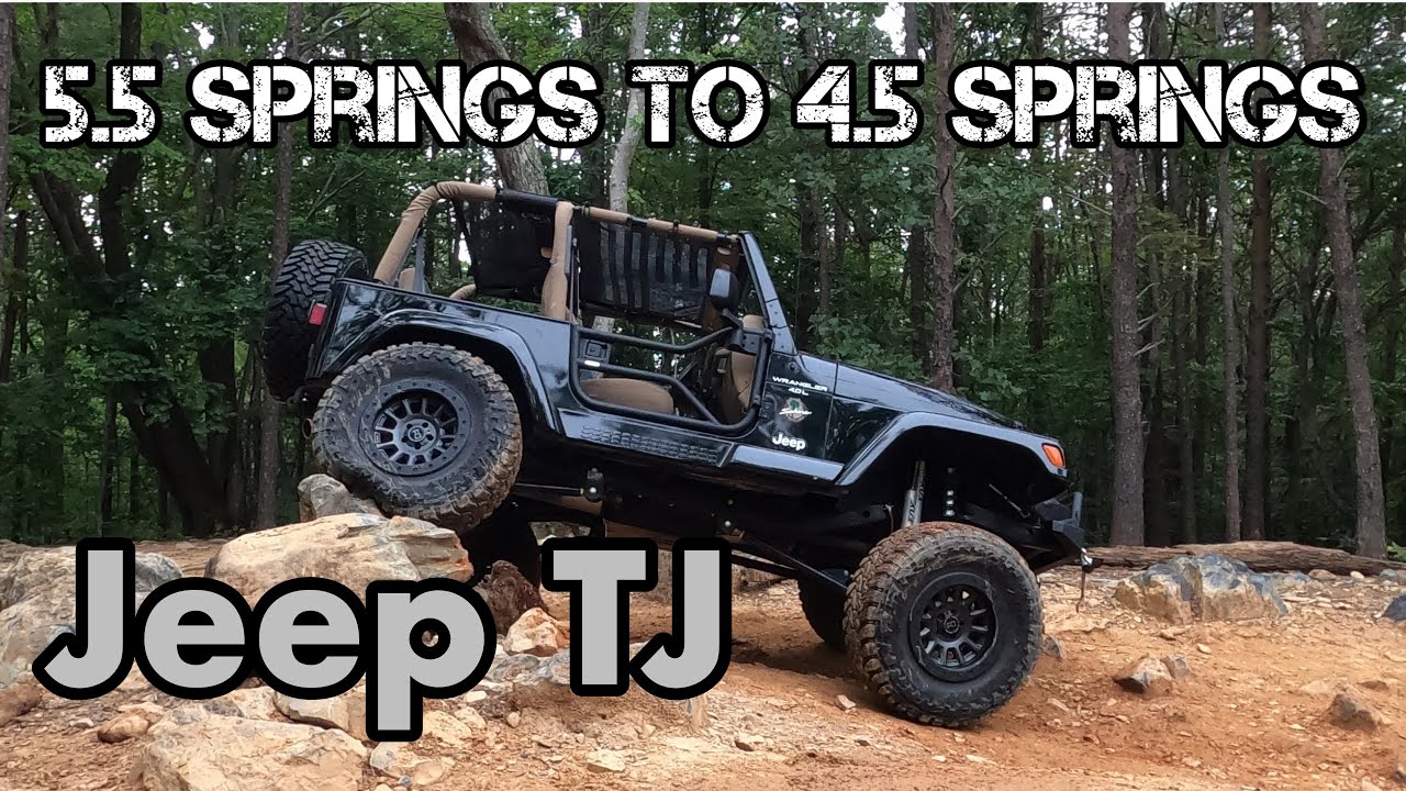 Jeep TJ We Switched from 5.5in springs to 4.5in Springs(Rustys Springs ...