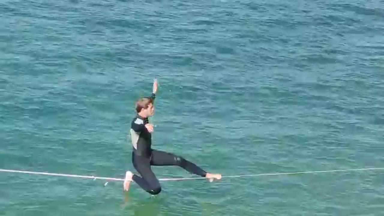 Waterline Slackline Pays Basque - YouTube