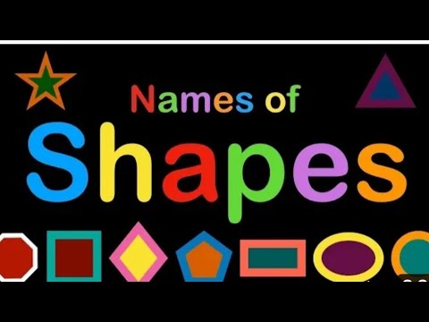 Shape name learn English and Hindi, हिंदी मे आकृतियों को सीखें। name of ...