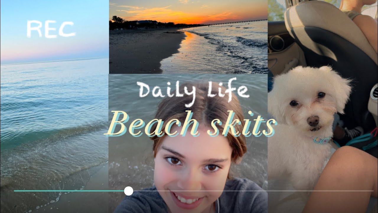 Daily life beach skits #asthetic #beach - YouTube