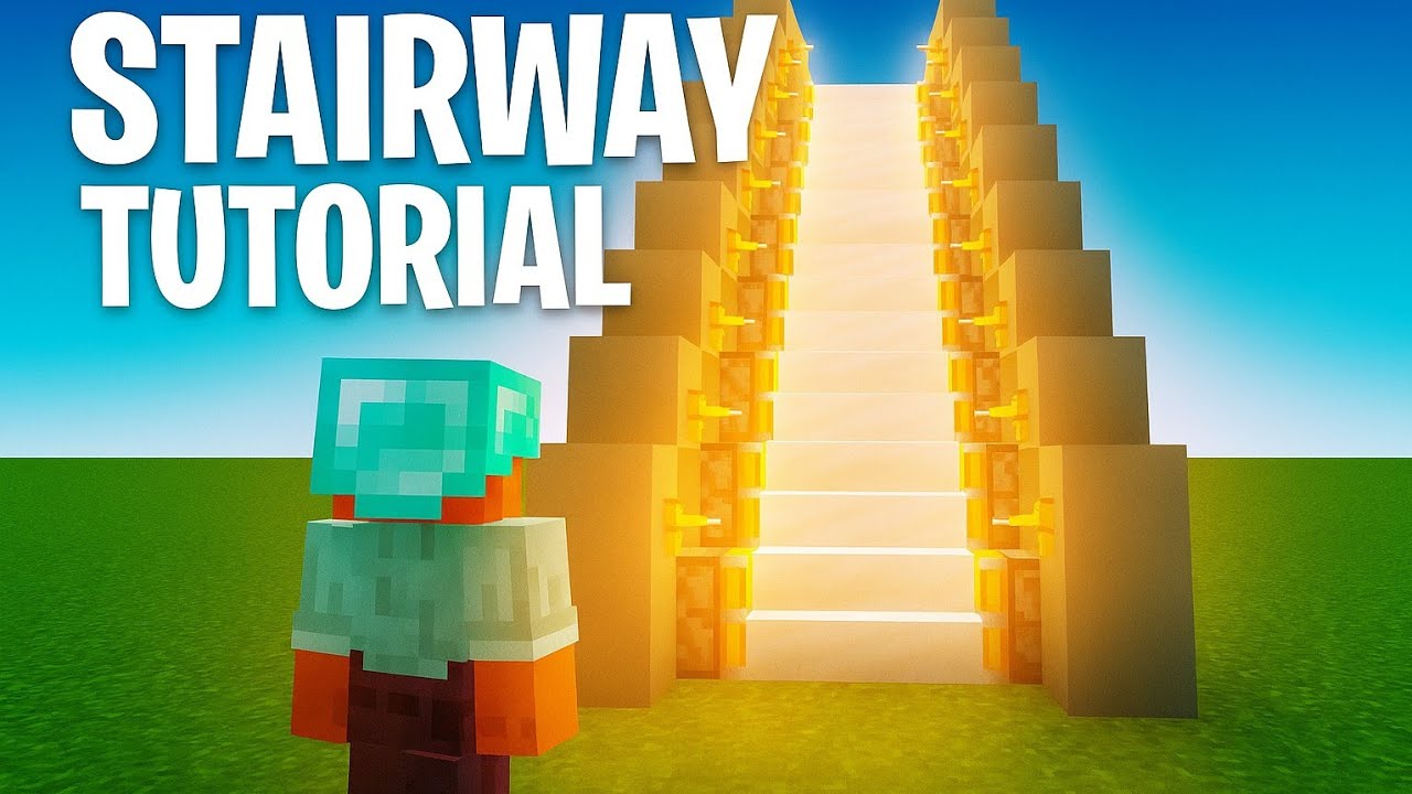 Minecraft Pro Stair Design Tutorial 🔥 (Beginner Friendly) Minecraft Pe ...