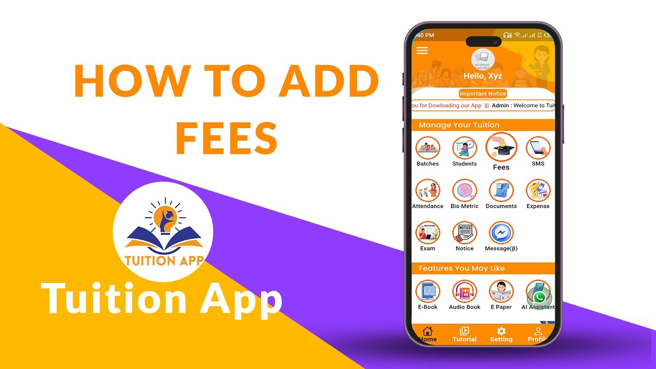 Adding fees to your Tuition App account - YouTube