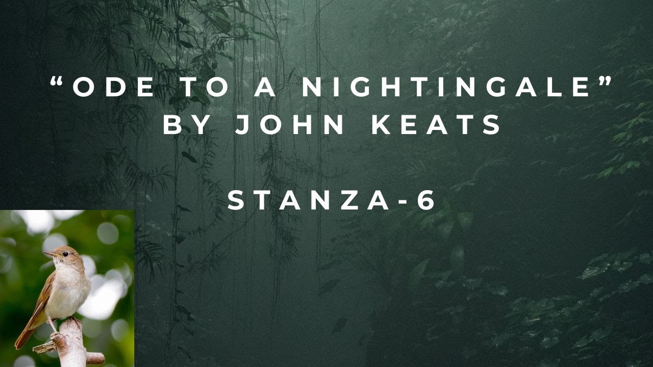 #Ode to Nightingale, Stanza-6, by Keats, #John Keats' poem Ode to ...